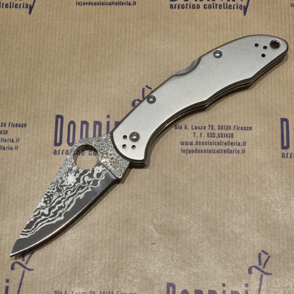 Spyderco Delica 4 Titanium Damascus | Coltelleria Donnini